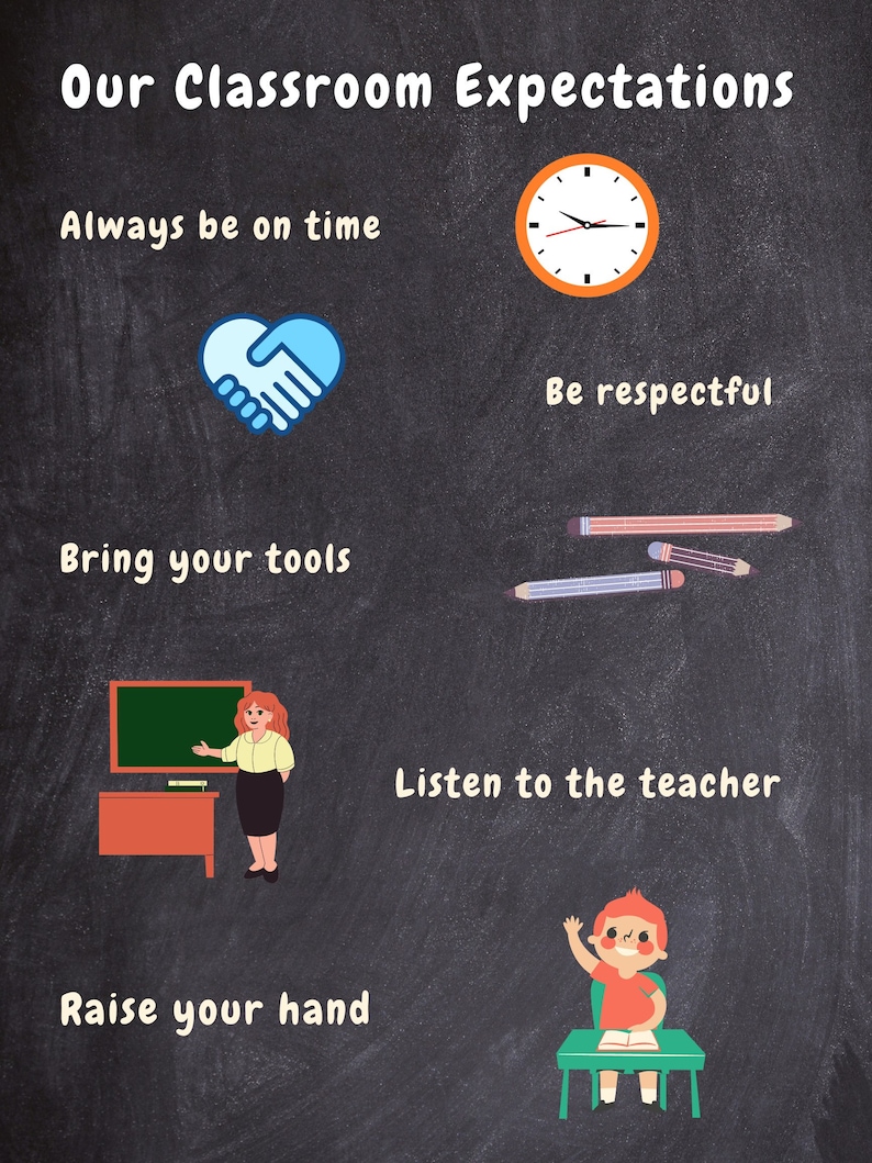 Classroom Expectations for Teachers, Student Rules for Classroom - Etsy