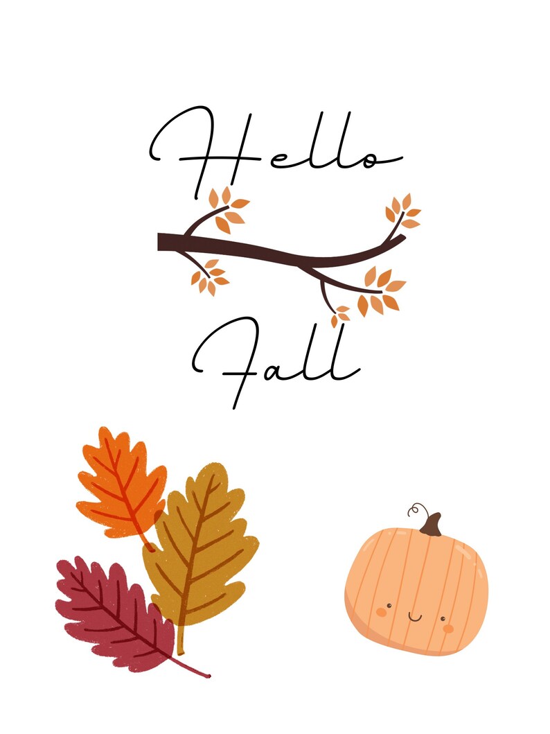 Fall Poster for Wall, Printable, Downloadable, Pdf - Etsy