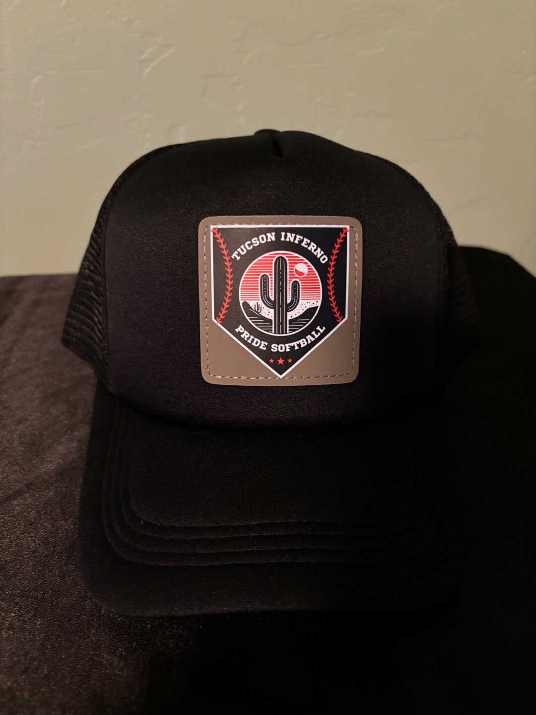 Tucson Inferno Pride Softball - Homeplate Grey Leather Patch - Etsy