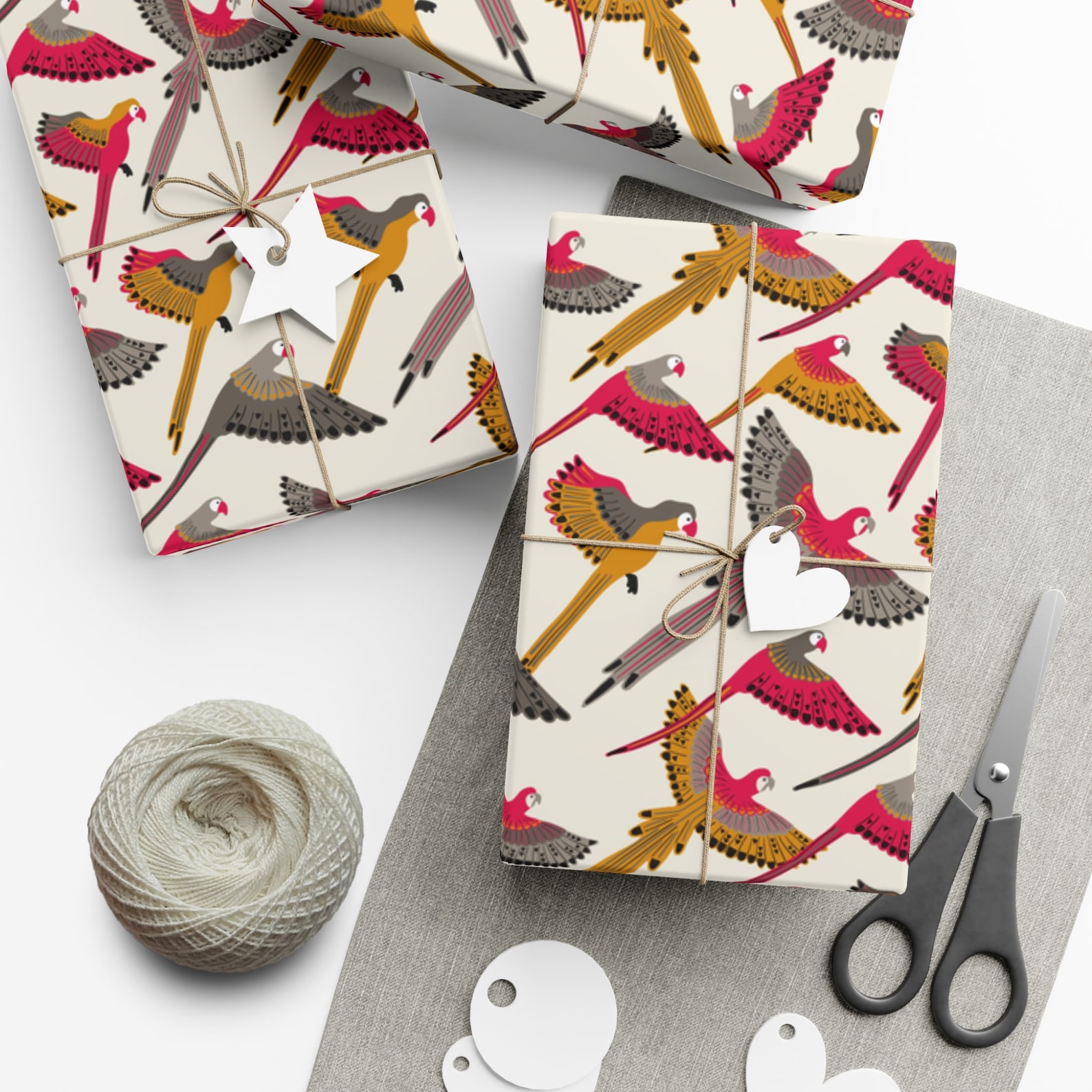 Parrot Wrapping Paper, Parrot Lover Gift, Bird Wrapping Paper for ...