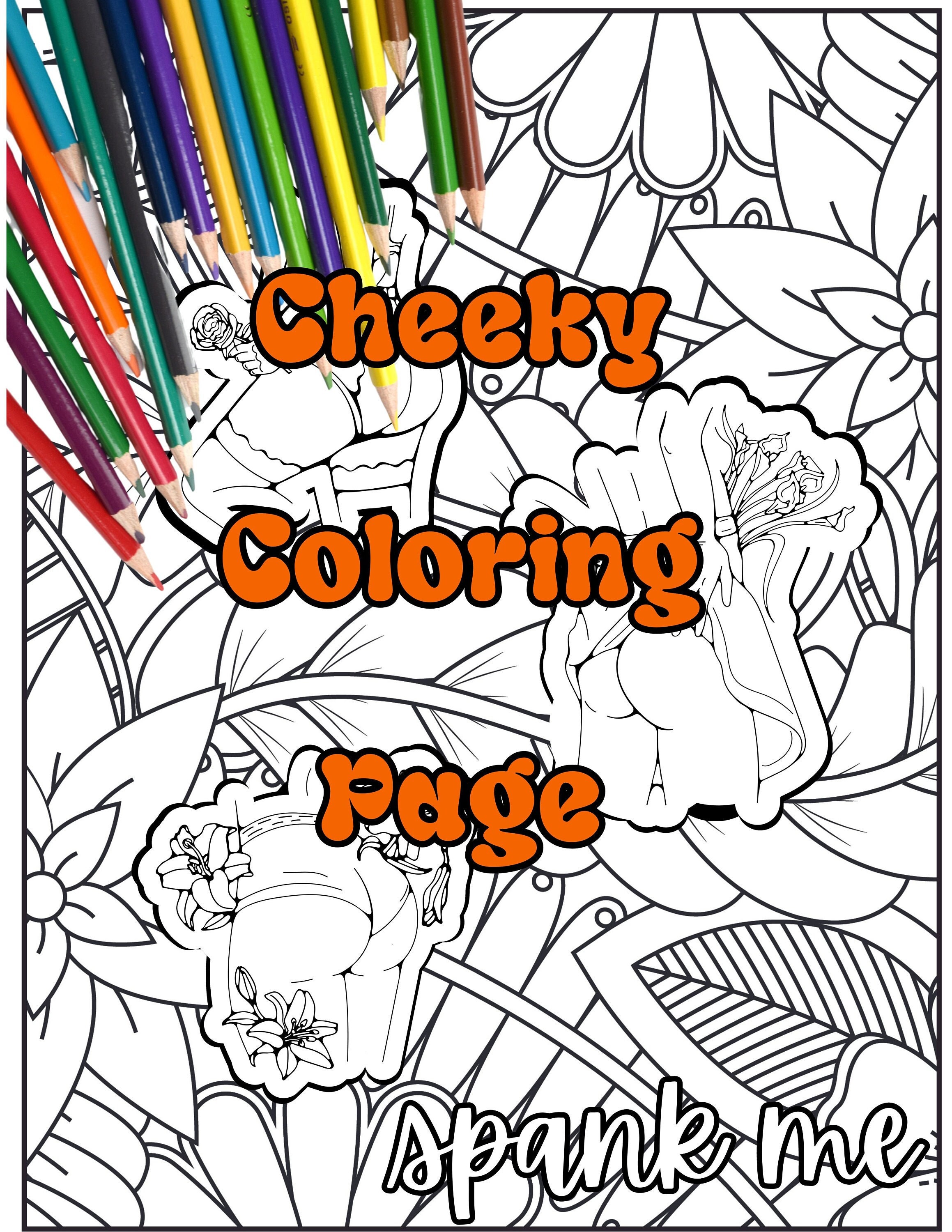 Cheeky Coloring Page Digital Coloring Page Printable Cheeky - Etsy UK