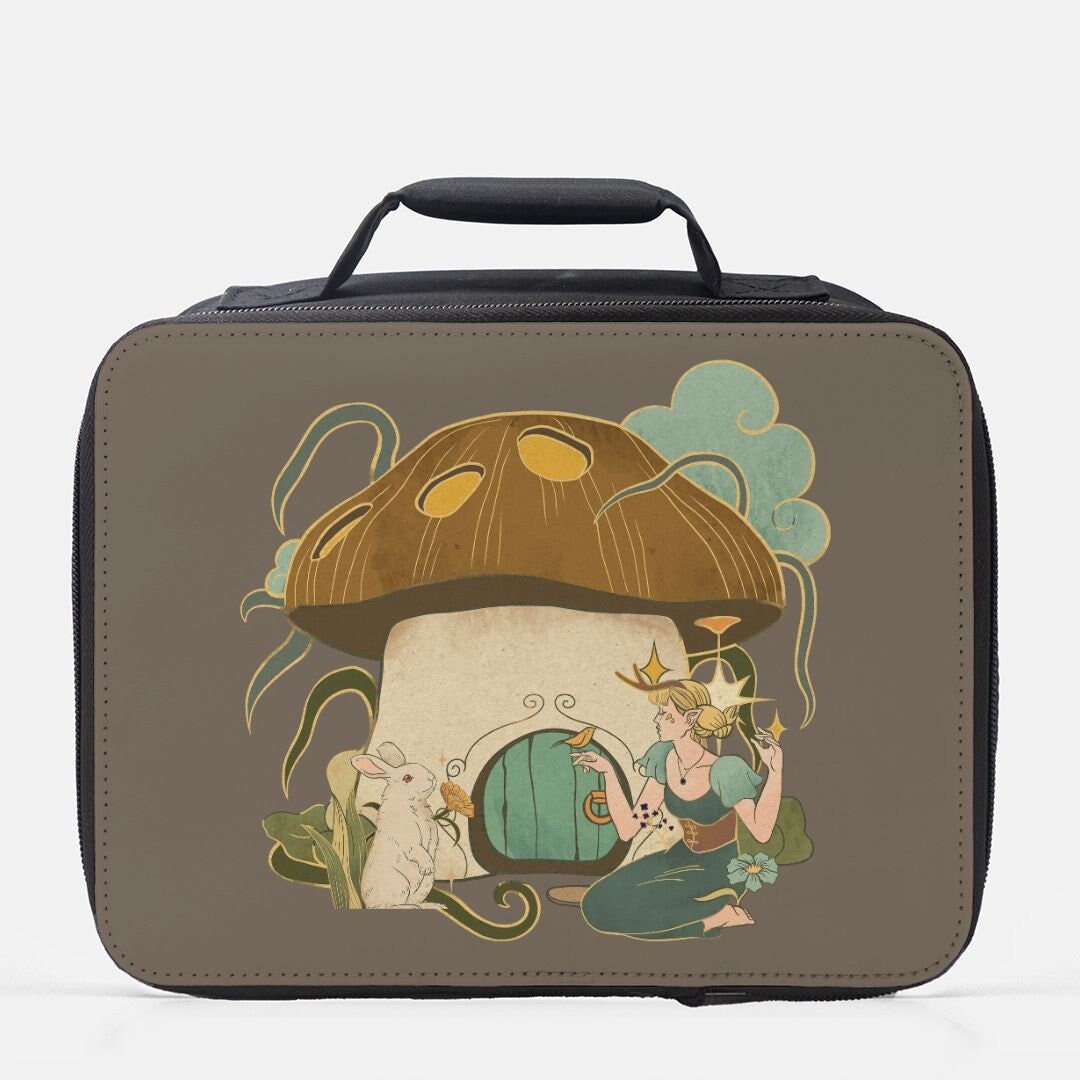 Cottagecore Lunch Box, Insulated Lunch Box, Rabbit and Fairy Lunch Box ...