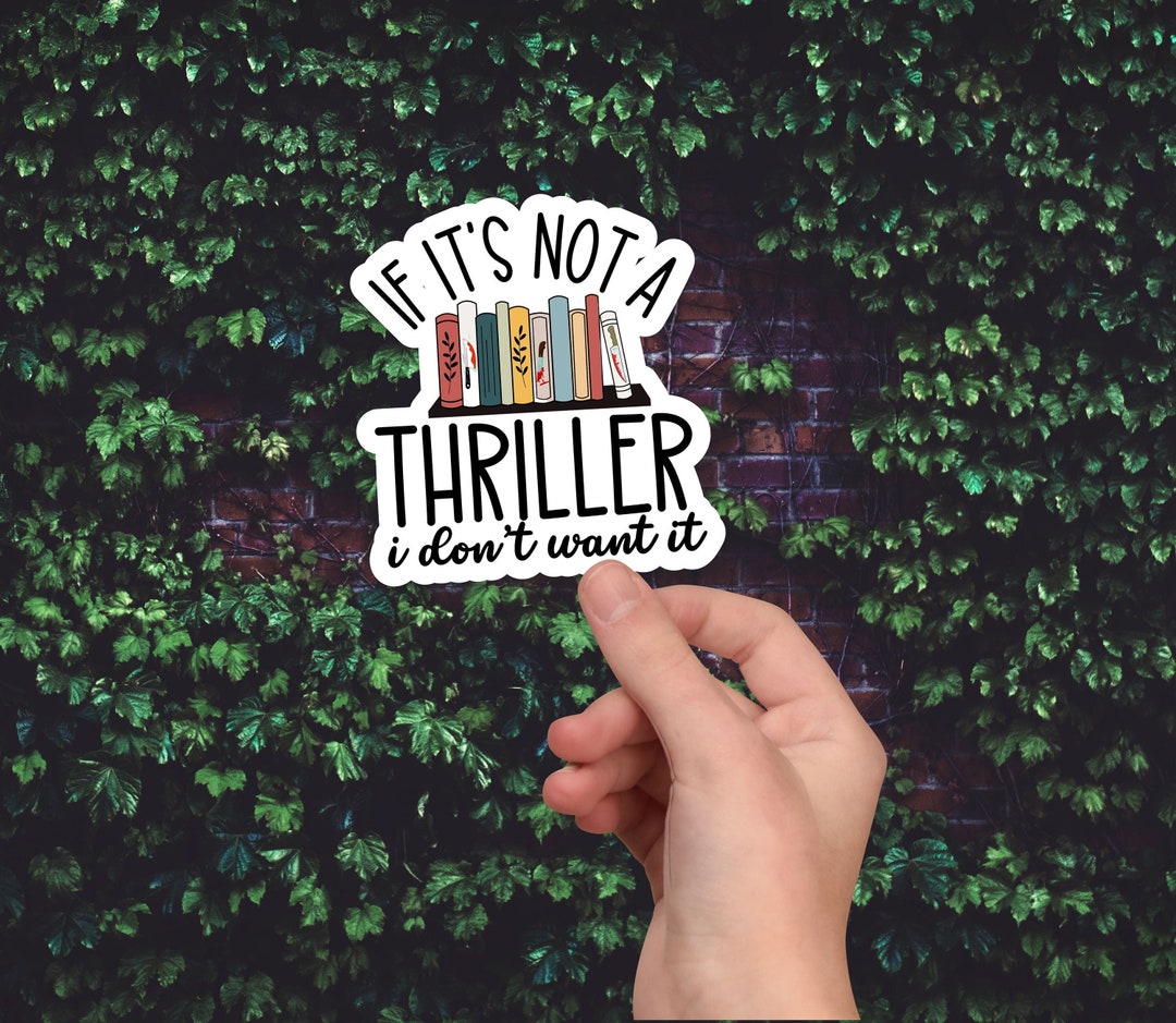 Thriller Book Sticker, Mystery Book Reader Gift, Thriller Stickers for ...