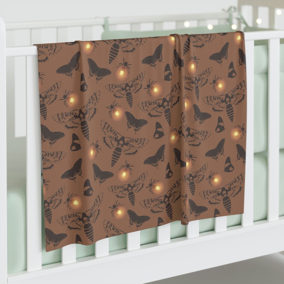 Butterflies and Fireflies Baby Swaddle Blanket, Baby Firefly, Baby ...