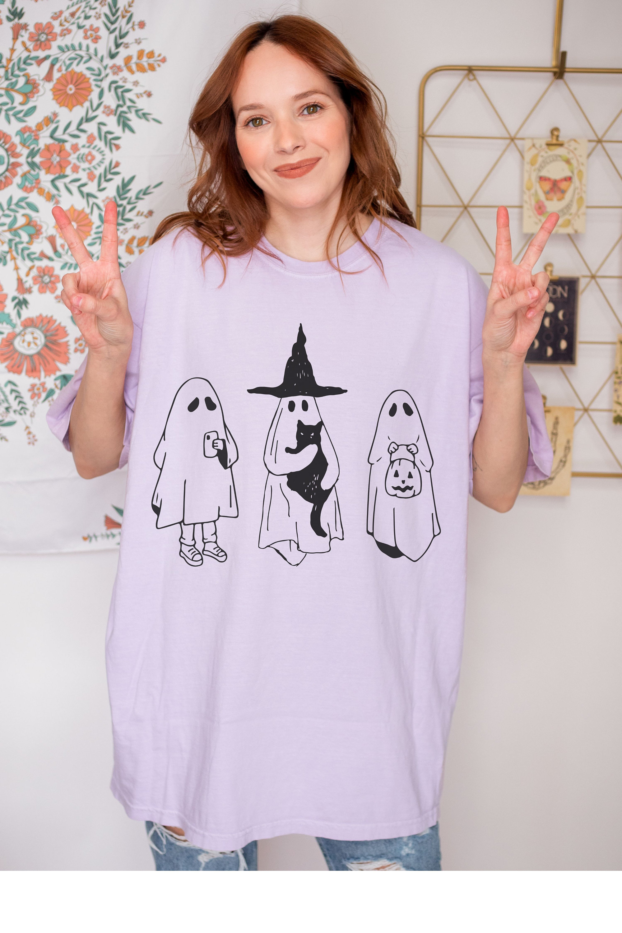 Trick Or Treating Ghosts T-shirt, Cute Ghost Shirt For Spooky Season ...