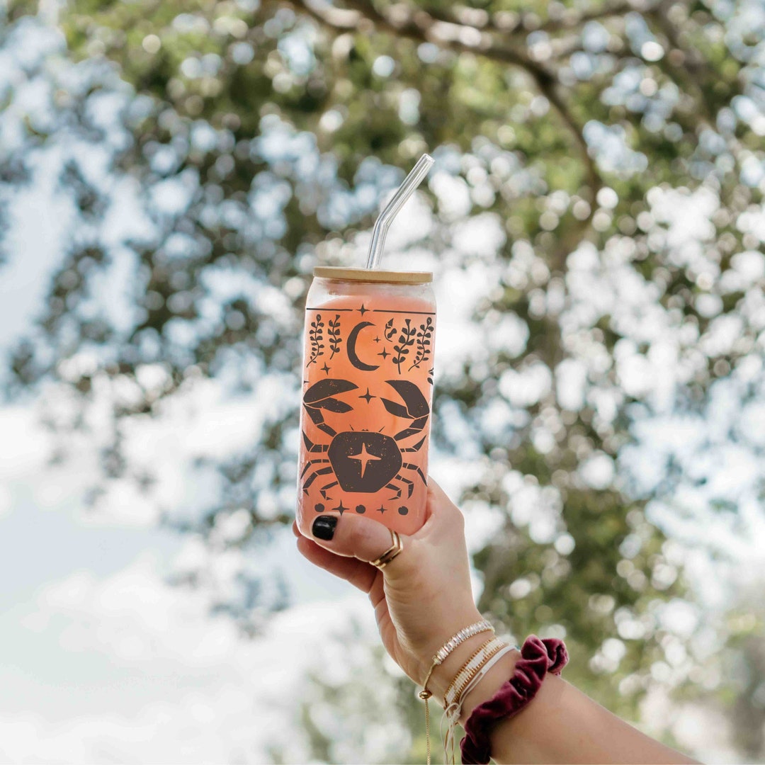 Cancer Soda Can Glass, Zodiac Gift for Cancer Birthday, Gifts Under 30 ...