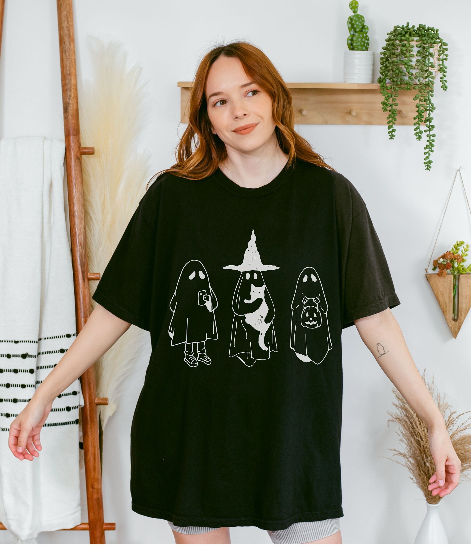 Trick Or Treating Ghosts T-shirt, Cute Ghost Shirt For Spooky Season ...