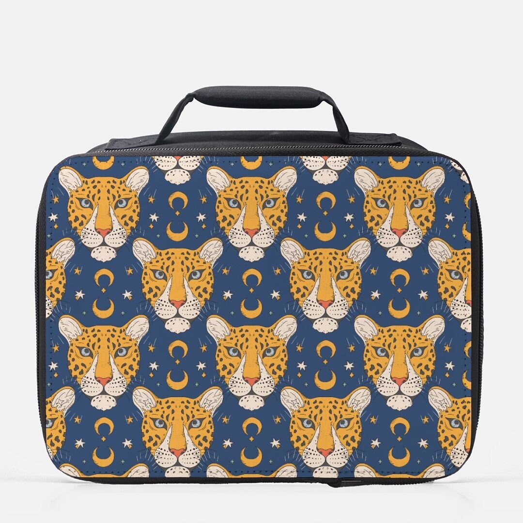 Leopard Lunch Box, Insulated Animal Lunch Box, Celestial Leopard Lunch ...