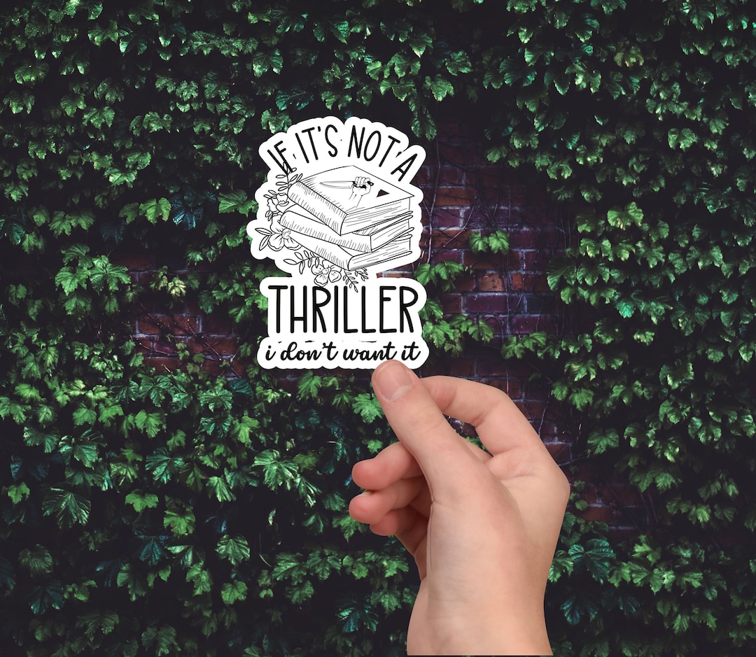 Thriller Book Sticker, Thriller Reader Sticker, Mystery Book Sticker ...