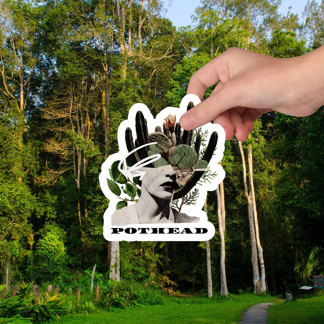 Pothead Sticker, Sticker for Plant Lover, Marijuana Smoker Sticker ...