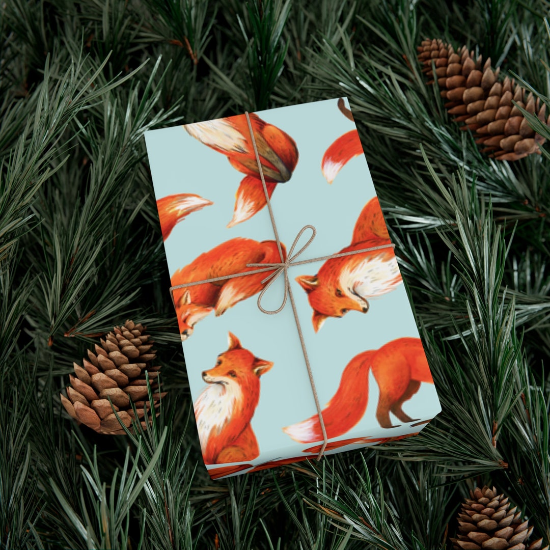 Fox Wrapping Paper, Cute Fox Wrapping Paper for Fox Lover, Fox Lover ...