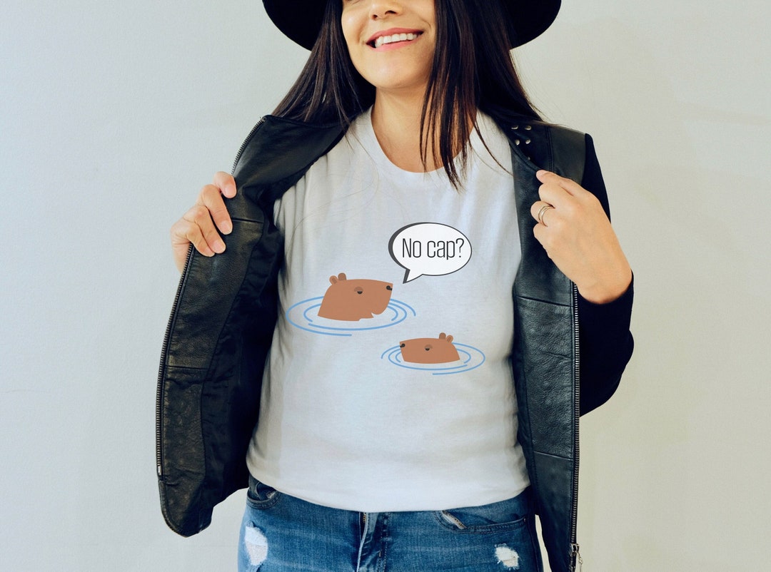 Unisex No Cap Capybara Tshirt, Swimming Capybaras, Relaxing Funny ...