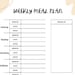 Meal Planner Printable, To-do List, Shopping List, Personal Daily ...