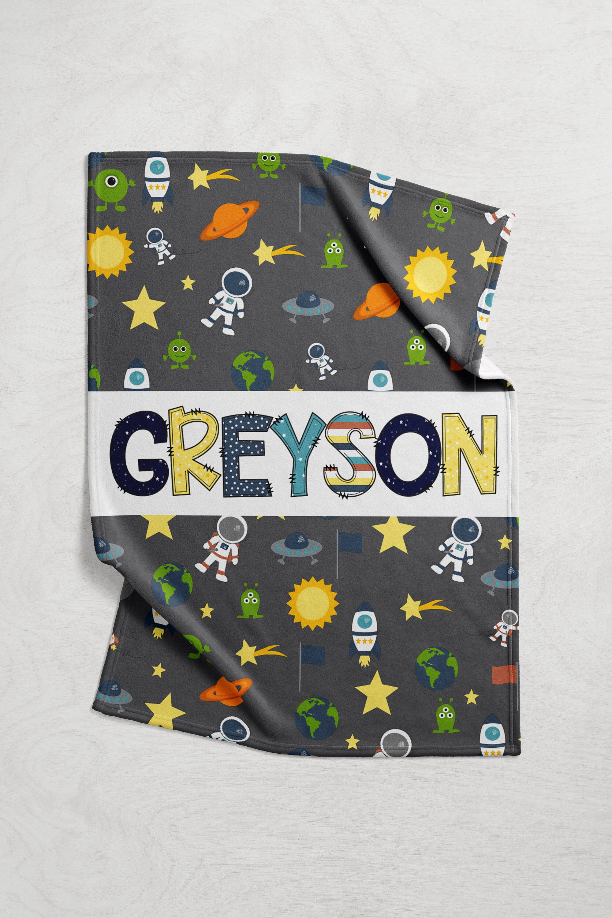 Personalized Space Blanket Personalized Baby Blanket Space - Etsy