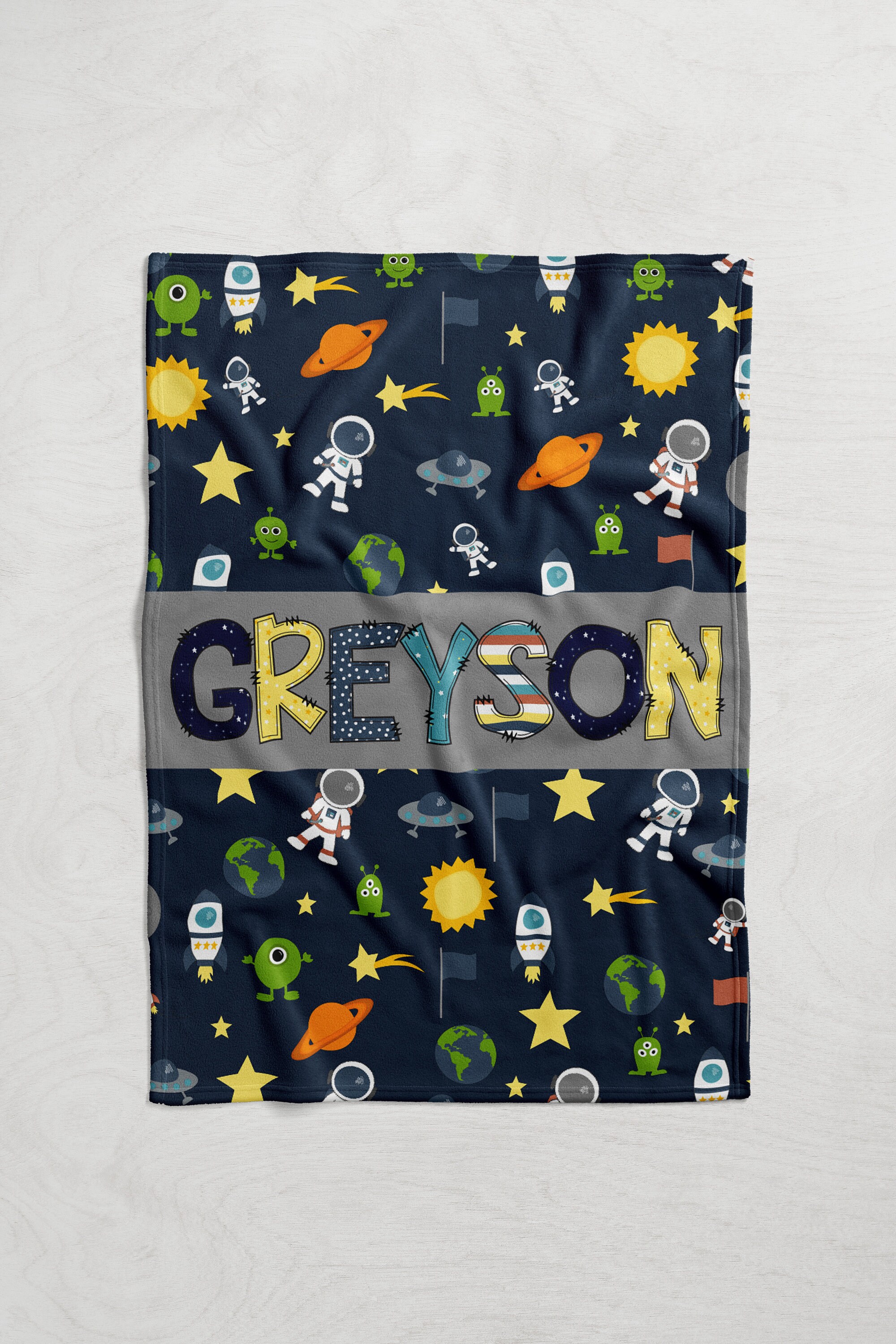 Personalized Space Blanket Personalized Baby Blanket Space - Etsy