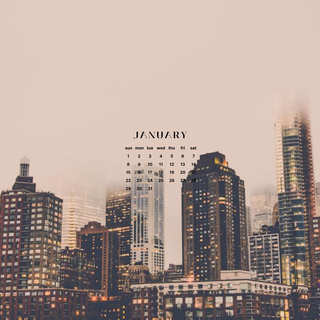 2023 Monthly Calendar Desktop or Laptop Wallpaper January Through April ...