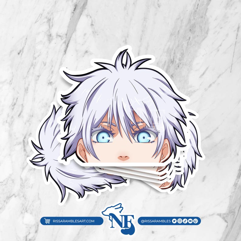J J K Goj Satoru Anime Sticker | Anime Peeker Sticker for Cars, Water ...