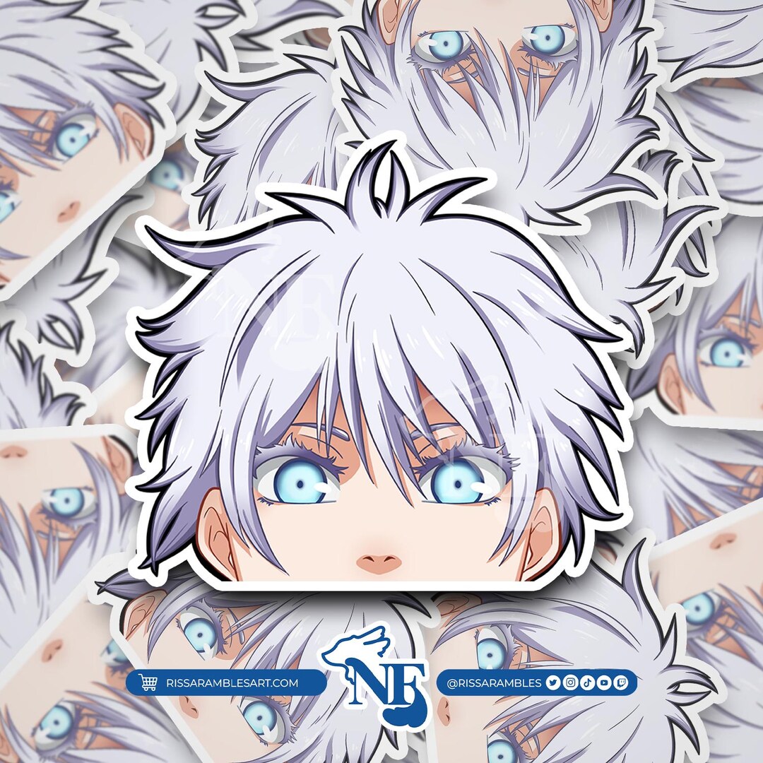 J J K Goj Satoru Anime Sticker | Anime Peeker Sticker for Cars, Water ...