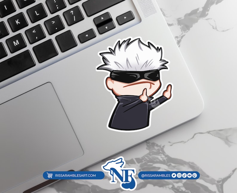 J J K Satoru Gojo | Anime Stickers | Vinyl Decal, Laptop Decal, Car ...