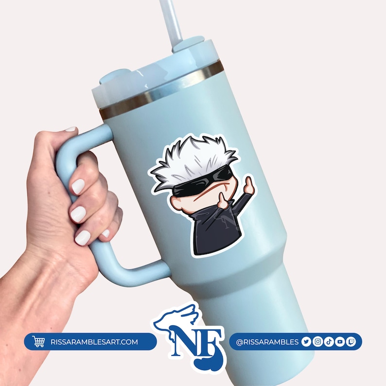 J J K Satoru Gojo | Anime Stickers | Vinyl Decal, Laptop Decal, Car ...
