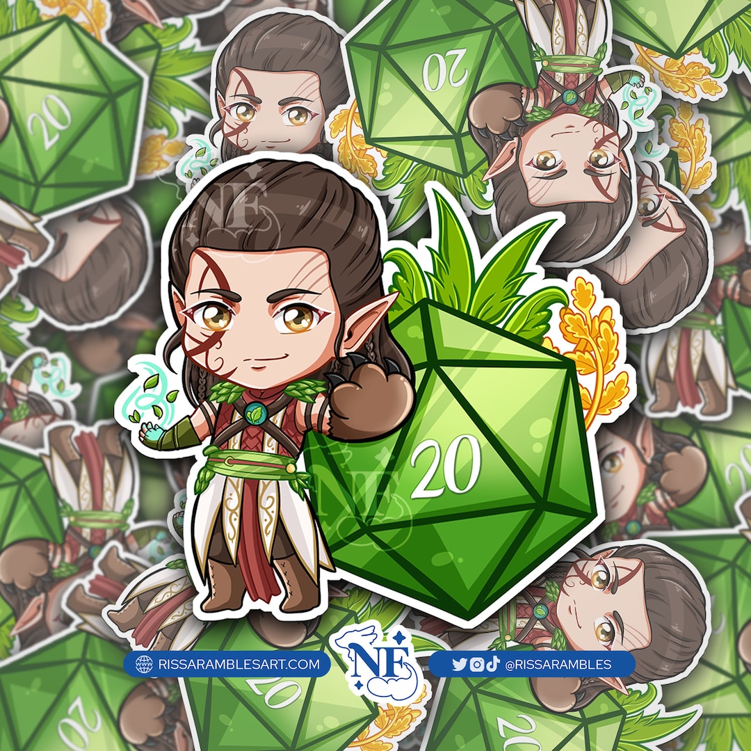 BG3 Halsin Sticker | Baldur's Gate 3 Stickers | Gaming Stickers | Gamer ...