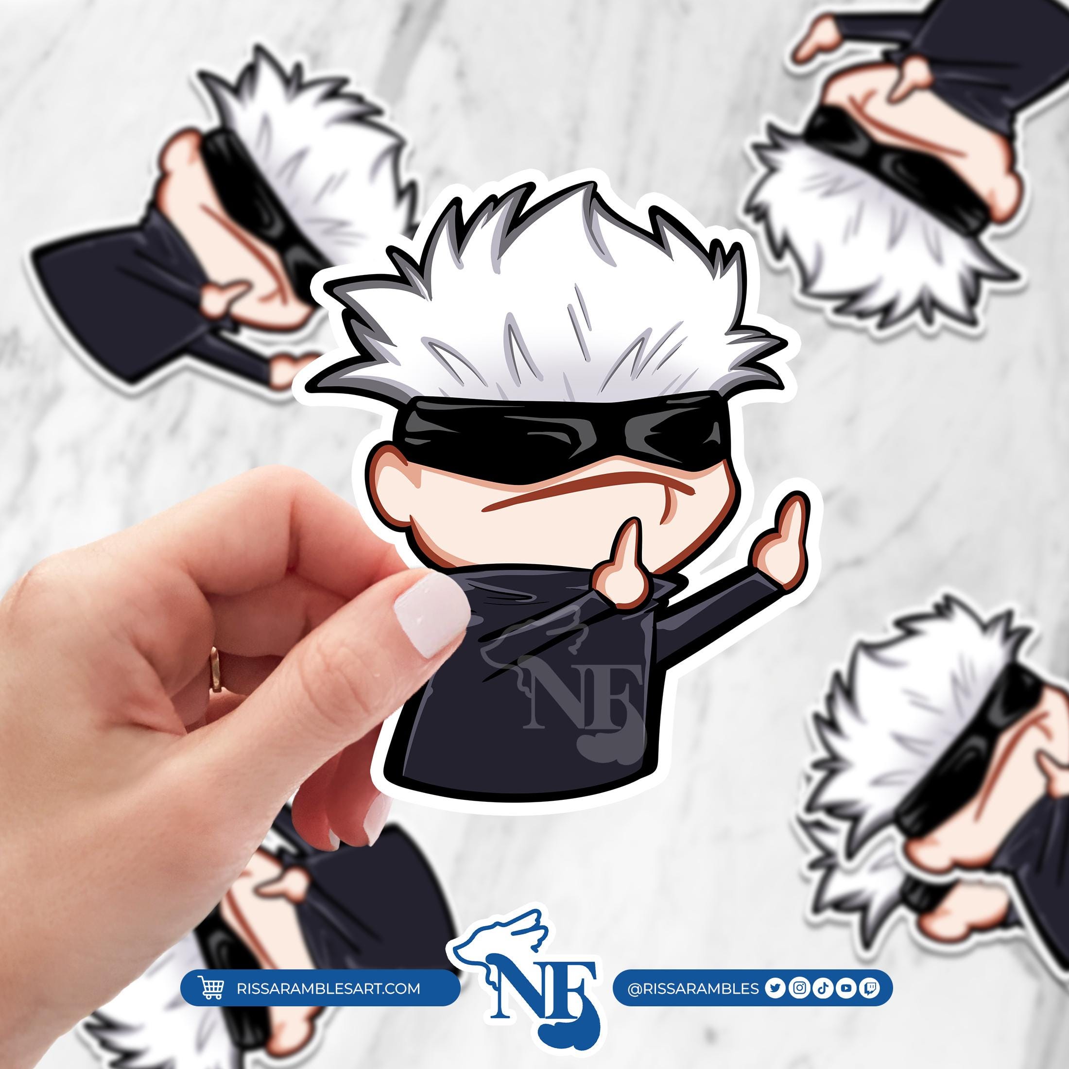J J K Satoru Gojo | Anime Stickers | Vinyl Decal, Laptop Decal, Car ...