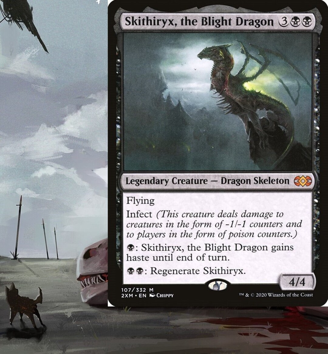 Skithiryx, the Blight Dragon INFECT Commander Deck EDH Magic MTG Ready ...