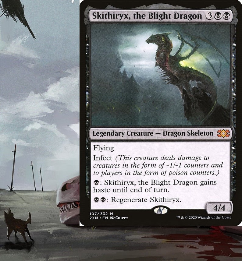 Skithiryx, the Blight Dragon INFECT Commander Deck EDH Magic MTG Ready ...