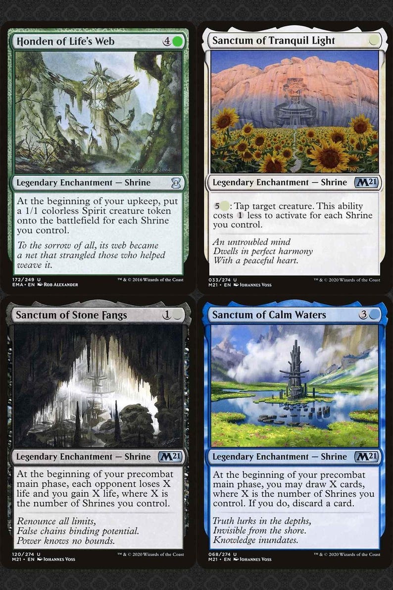 5 Color Sanctum of All SHRINE Commander Deck EDH Magic MTG Ready-to ...