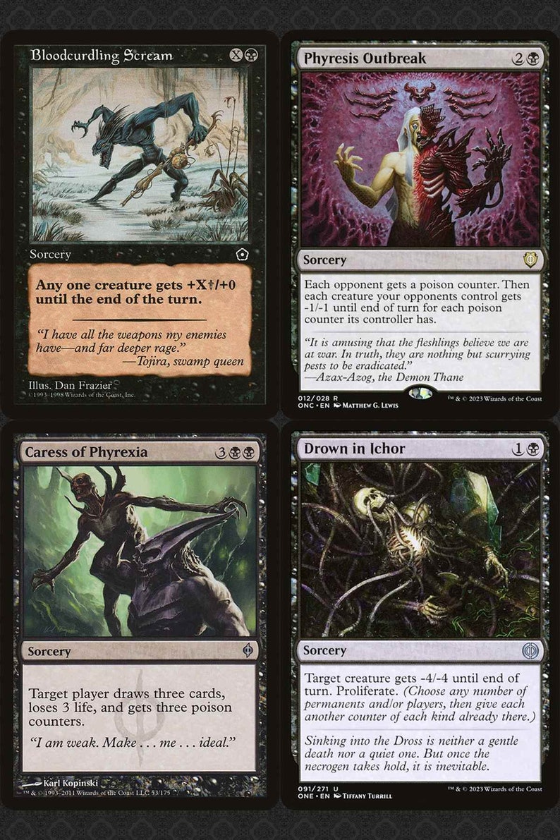 Skithiryx, the Blight Dragon Commander Deck INFECT Poison Magic MTG ...