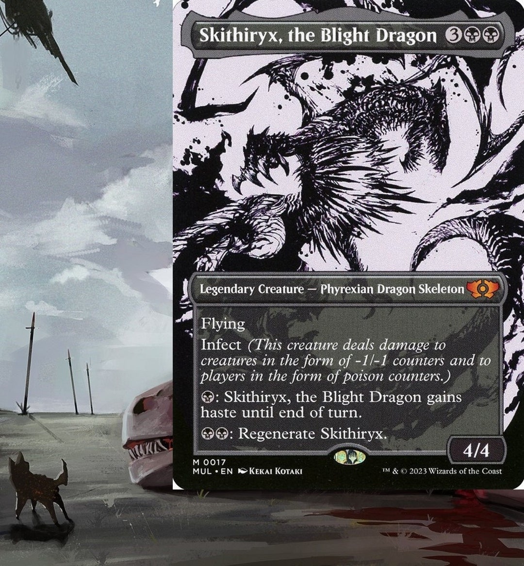 Skithiryx, the Blight Dragon Commander Deck INFECT Poison Magic MTG ...