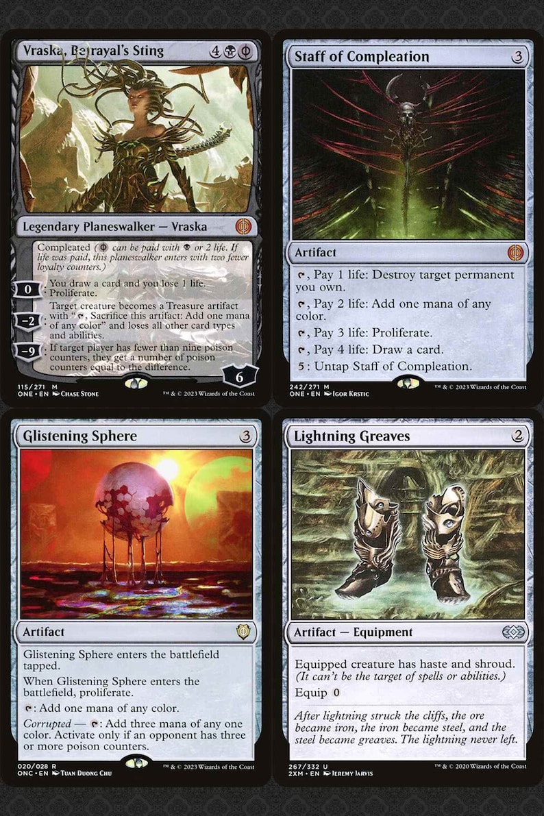 Skithiryx, the Blight Dragon INFECT Commander Deck EDH Magic MTG Ready ...