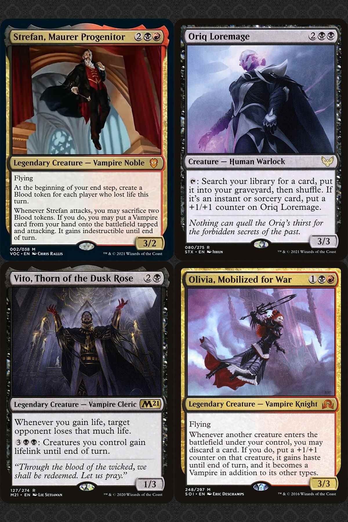 Olivia Crimson Bride Vampires Commander Deck Edh Mtg Magic Etsy
