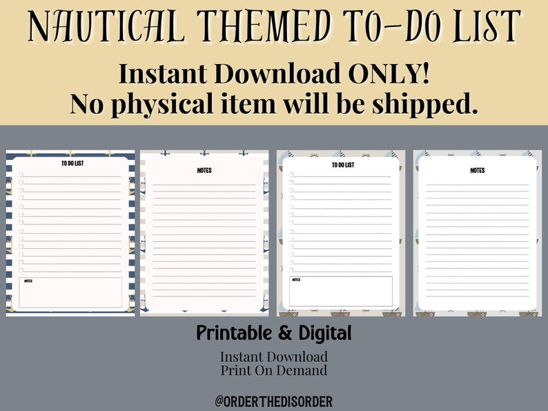 Sail Through Your Day With This Cute Nautical Themed to Do List ...