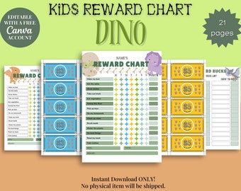 Kids Editable Space Reward Chart With Reward Bucks, Reward Bucks for ...