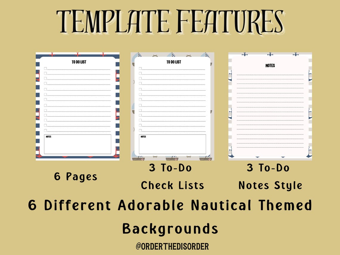 Sail Through Your Day With This Cute Nautical Themed to Do List ...