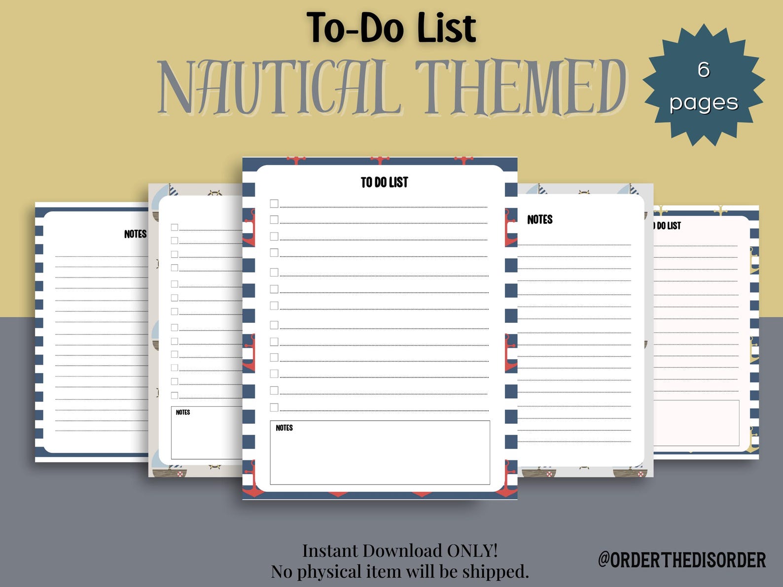 Sail Through Your Day With This Cute Nautical Themed to Do List ...