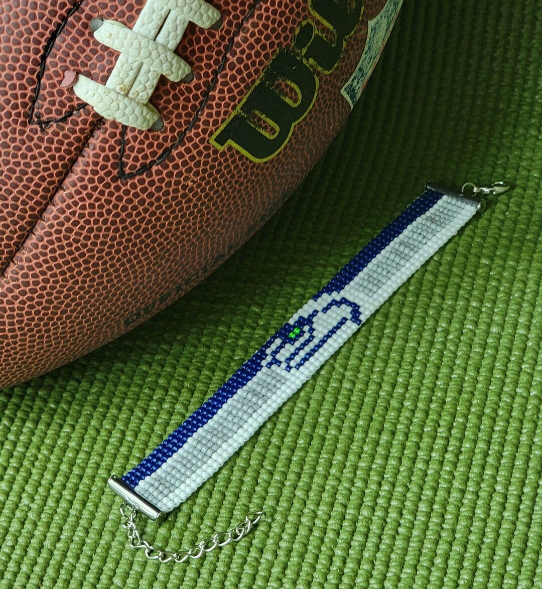 Seahawks Beaded Bracelet, NFL Football Team Jewelry - Etsy