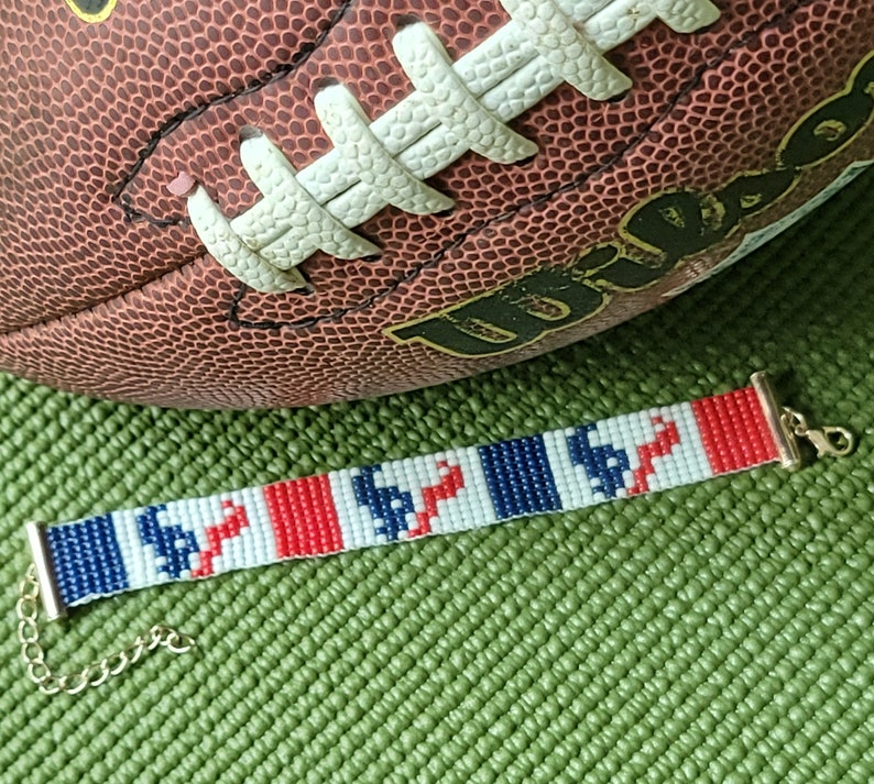 Houston Texans Seed Bead Bracelet: NFL Football Team Jewelry - Etsy