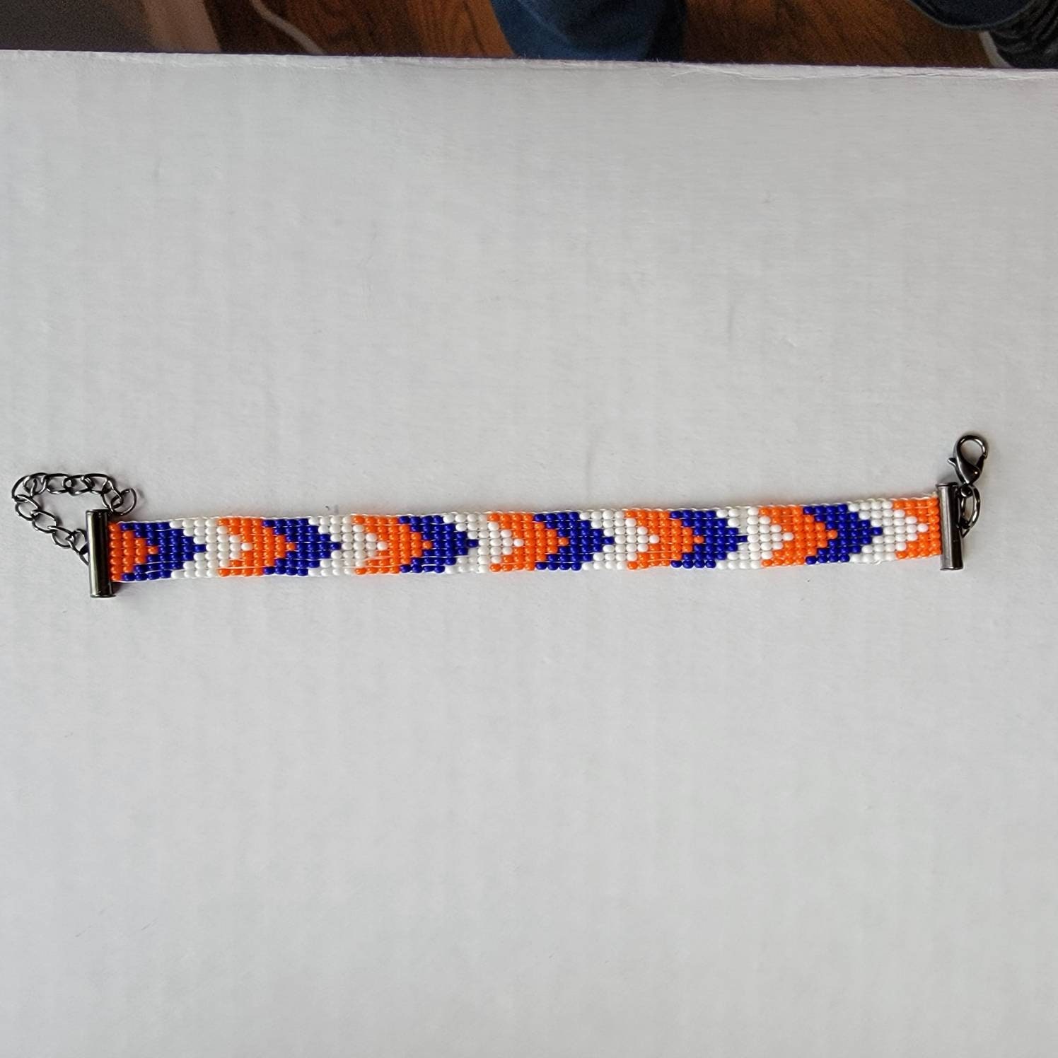 Team Colors. Woven Bracelet. Seed Bead Jewelry. Beaded Loom Woven ...