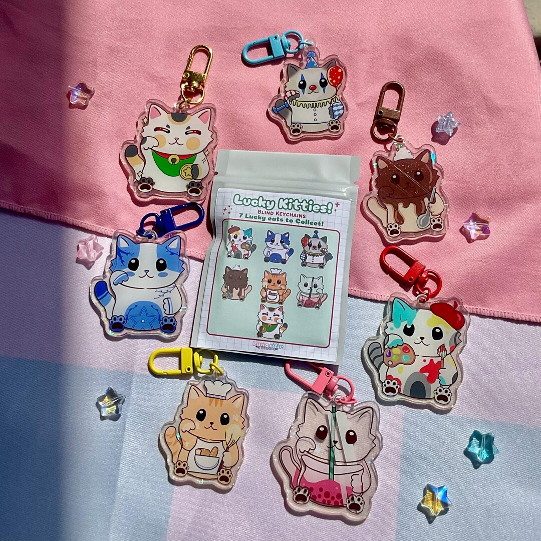 Lucky Kitties Blind Bag Keychains - Etsy