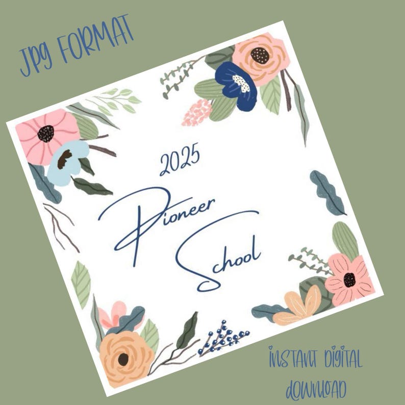 2x2 JW Pioneer School Sticker - Instant Digital - JPG Format - Etsy