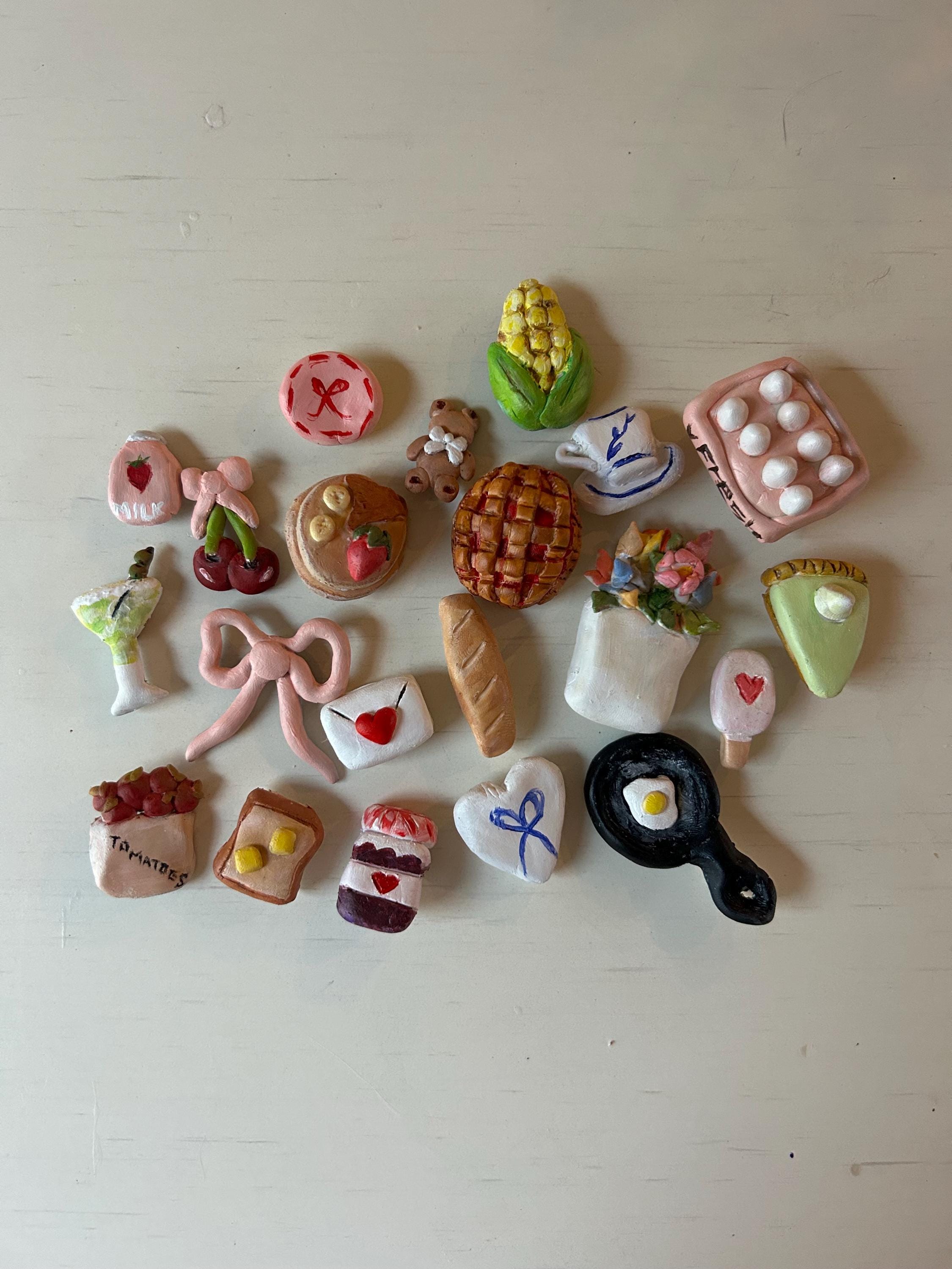 Cute Mini Clay Magnets Handmade Pack of 21 - Etsy
