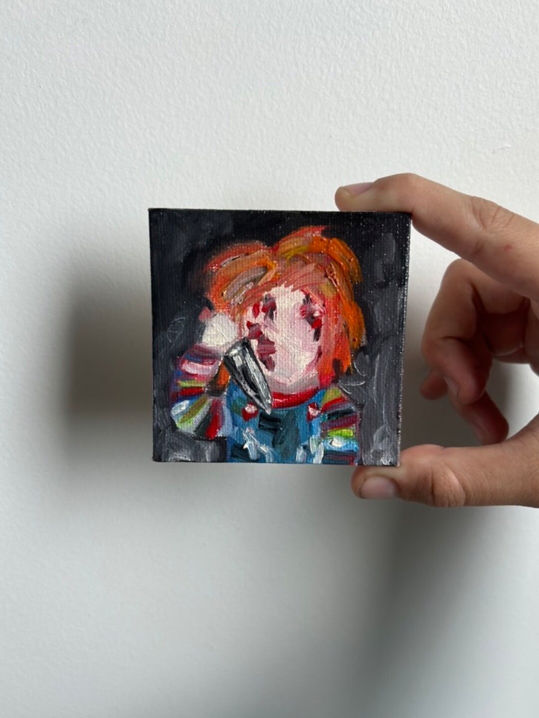 Chucky Mini Original Painting 3 X 3 Inches - Etsy
