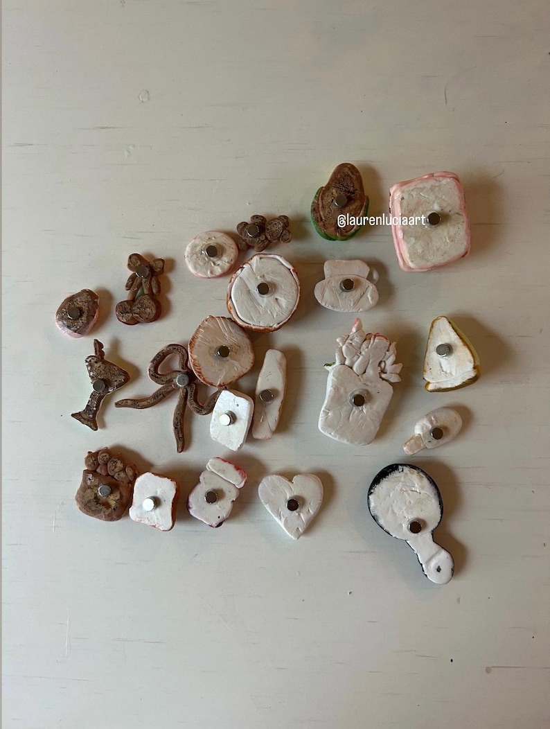 Cute Mini Clay Magnets - Handmade - Pack of 21 - Etsy