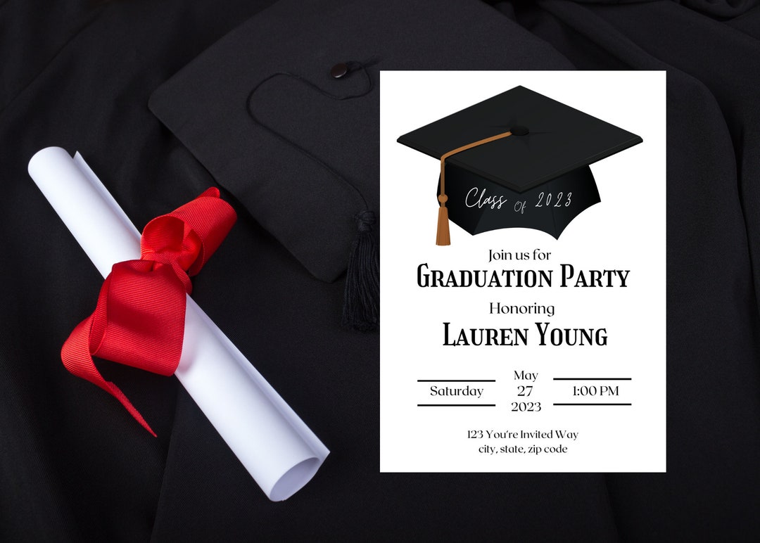 GRADUATION| Editable Portrait Style Template| Easy to Edit With Canva ...