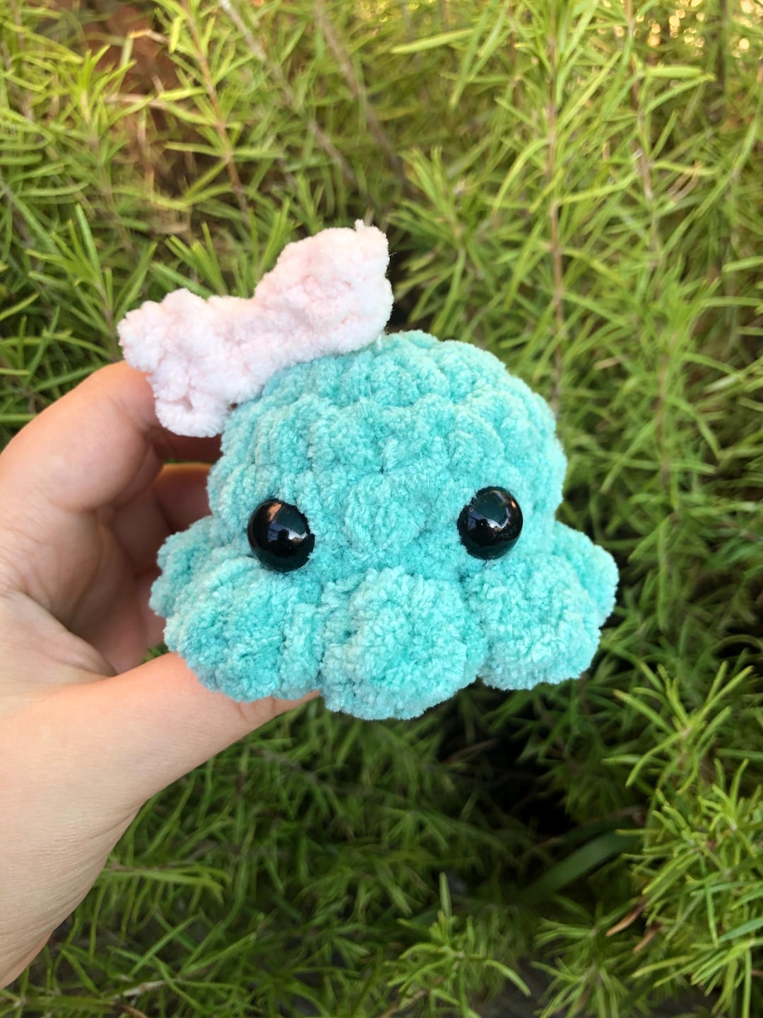Cute Crochet Baby Octopus With a Bow Crochet Baby Octopi Over 10 Color ...