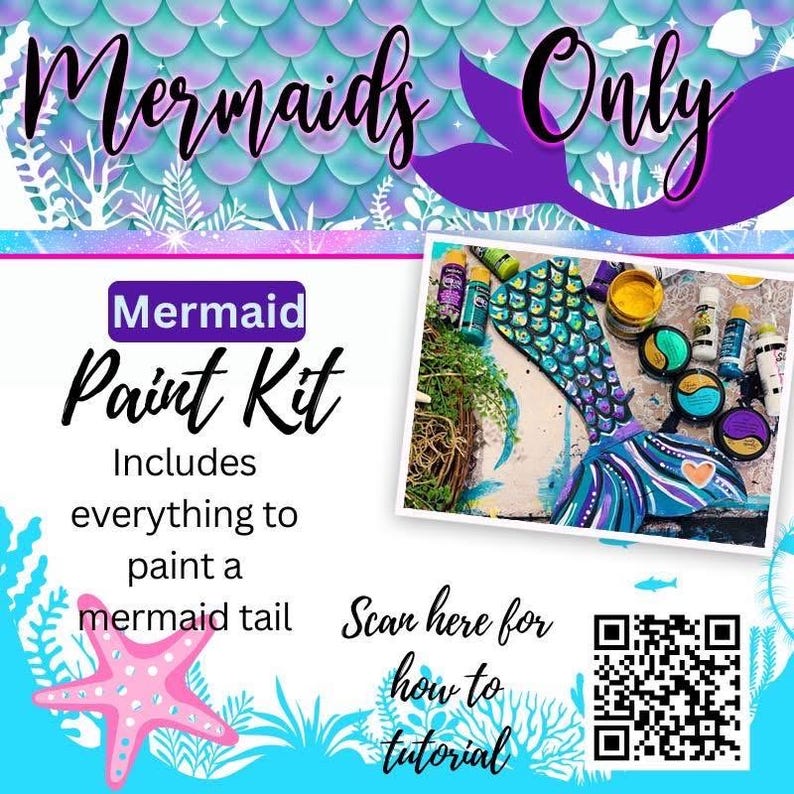 Mermaid Tail Paint Kit - Etsy