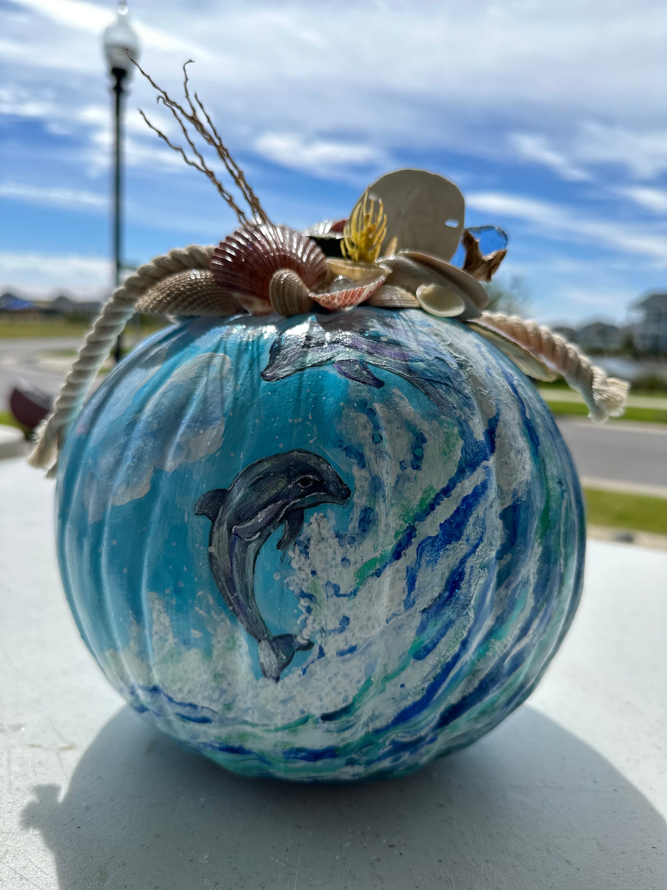 Dolphin Bliss Coastal Pumpkin - Etsy