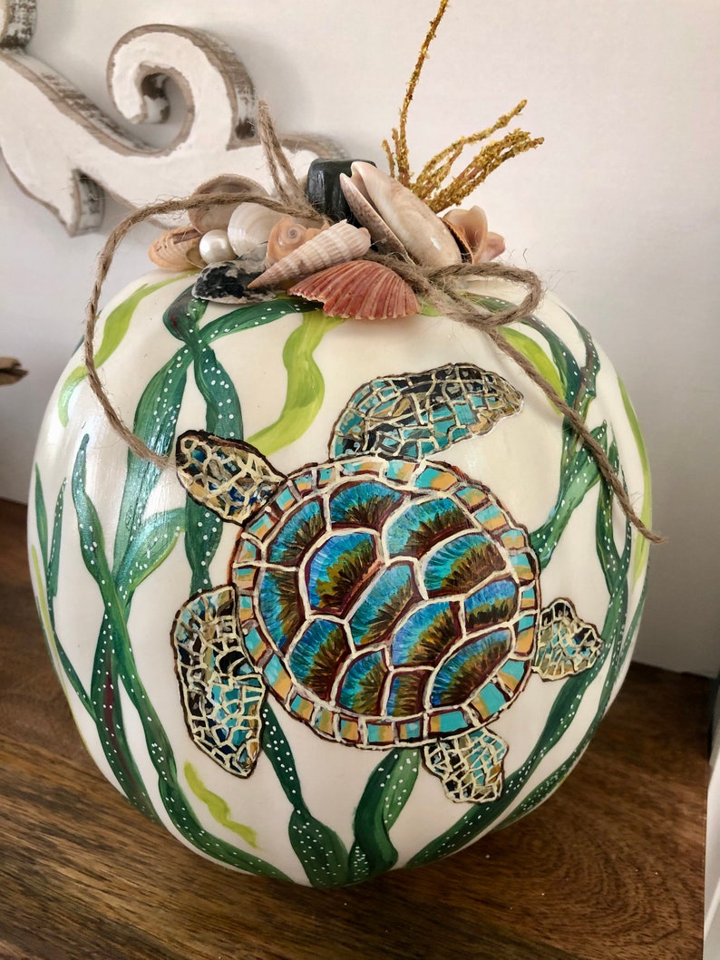 Sea Turtle and Baby Coastal Pumpkin - Etsy